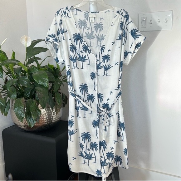 H&M | Dresses | Hm Desmond Dempsey Linen Miniknee Length Dress Sz S ...